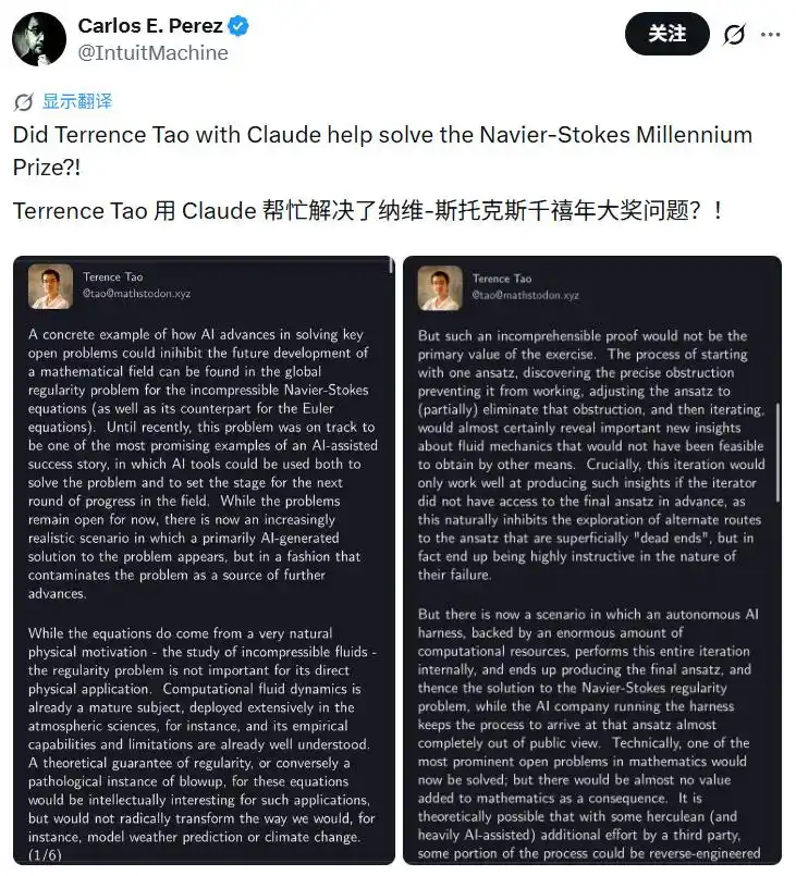 Has Claude Solved A Millennium Problem Tao I Didnt Say That Htx